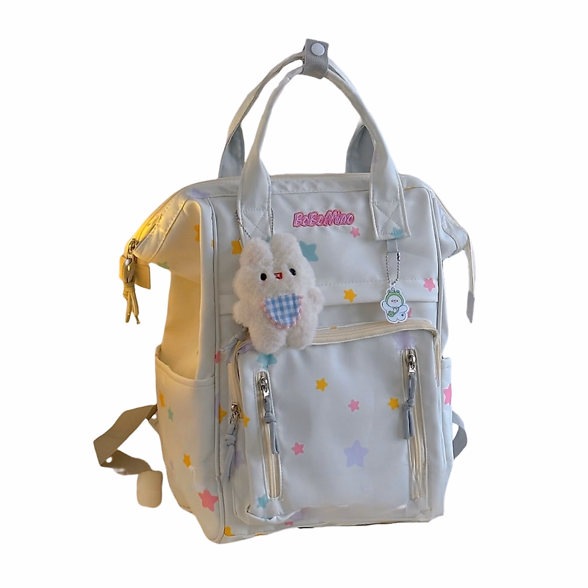 irLocy Star Backpack Y2K Backpack College Backpack Cute Preppy Backpack Aesthetic Backpack Y2K Accessories (beige)