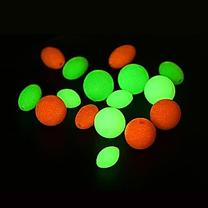M METERXITY 200 Pcs Glow Fishing Beads - Plastic Luminous Round Bait Egg Lure Rigs Apply to Outdoor Tackle Tool (3mm, White)