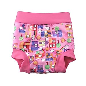 Anbaby Infants and Young Children Swim Diaper (M /15-24 lbs, House)