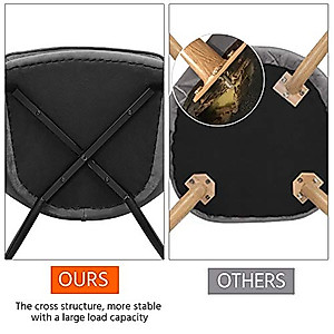 Yaheetech Dining Chairs Velvet Accent Armchairs Living Room Chairs with Steel Legs Upholstered Modern Tub Chairs with Backrest Armrest for Lounge Living Room Dining Room, Set of 6, Gray