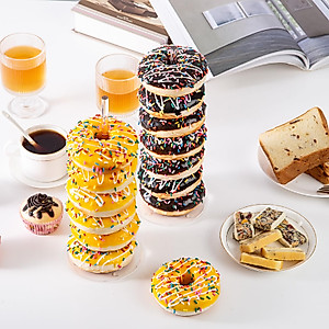 4PCS Acrylic Donut Stand, Donut Holder Stands for Dessert Table, HENABLE Clear Donut Display Stand Tower, Bagel Stand Holder, Doughnut Stand for Party, Christmas, Birthday and New Year