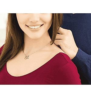 Mom to Be Gift - Sterling Silver S925 Interlock Heart Necklace with a Message Card Pregnancy Gifts for First Time Moms Expecting Women Pregnant Wife Valentine's Mother's Day Christmas Birthday