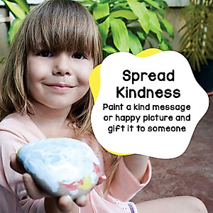 Toiing Rock Art Kit | Creative Reusable Rock Painting Kit for Kids | Indoor Art & Craft Kit with Paints & Paintbrush | Birthday Gift for Kids