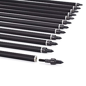 20Inch Carbon Crossbow Bolts Hunting Archery Arrows with 4" Vanes Moon Nocks Target Tip (Pack of 12)