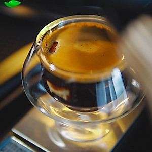 MHW-3BOMBER Espresso Cups Double Wall Glass Coffee Mugs Set of 2 Shot Glass Insulated Coffee Tea Mug Home Barista Coffee Accessories G5058