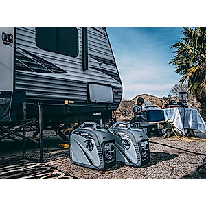 Pulsar G2319N 2,300W Portable Gas-Powered Inverter Generator with USB Outlet & Parallel Capability, CARB Compliant, Gray