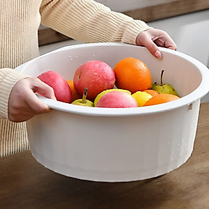 Gadpiparty Washboard Basin for Hand Washing Clothes 1 Set Plastic Non-Slip Washtub with Integrated Washboard for Home Small Delicate Articles Hand Washing Clothes, Grey