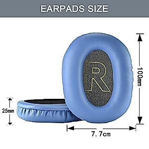 Aiivioll Protein Faux Leather Replacement Ear Pads for Logitech G Pro/G Pro X Gaming Headsets,Over-Ear Headphones Ear Pads, Compatible with Logitech G Pro/G Pro X Gaming Headsets.(Blue)