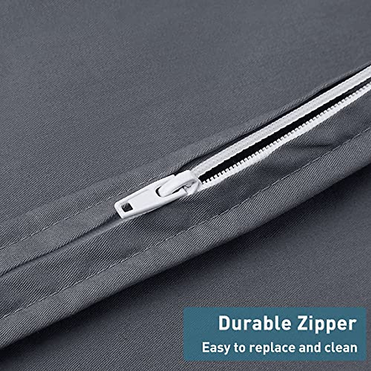 Weighted Idea Duvet Cover for Weighted Blanket 60'x80'' Queen Size (Comfortable and Breathable Fabric, Dark Grey)