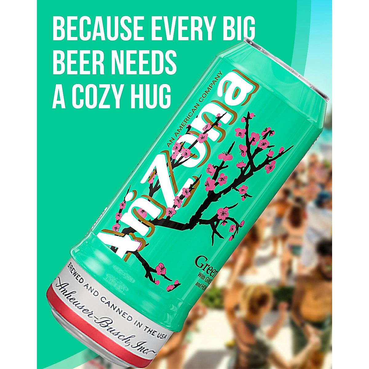 BeerSkin Skywin Silicone Can Sleeve- 3 Pack 24 oz (710ml), Silicone Can Cover, Soda Can Sleeve, Hides Can by Disguising as a Can of Soda (Green Tea)