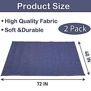 PONGHEI 2 Moving Blankets 40"x 72" Heavy Duty Packing Blankets for Moving Shipping Thick Furniture Wrapping for Moving Supplies Professional Quilted Shipping Blankets