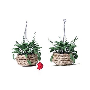 Taponukea Miniature Dollhouse Plants Dollhouse Furniture and Accessories Hanging Plant Pot Model 1 12 Scale