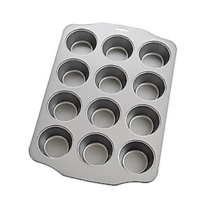 Mrs. Anderson's Baking 12-Cup Muffin Pan, Carbon Steel with Non-Stick Coating, PFOA Free, 14-Inches x 10.5-Inches