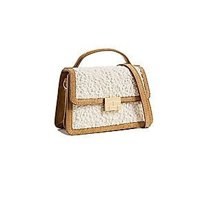 FRAME Women's Le Signature Small Top Handle Bag, Off White Multi, One Size