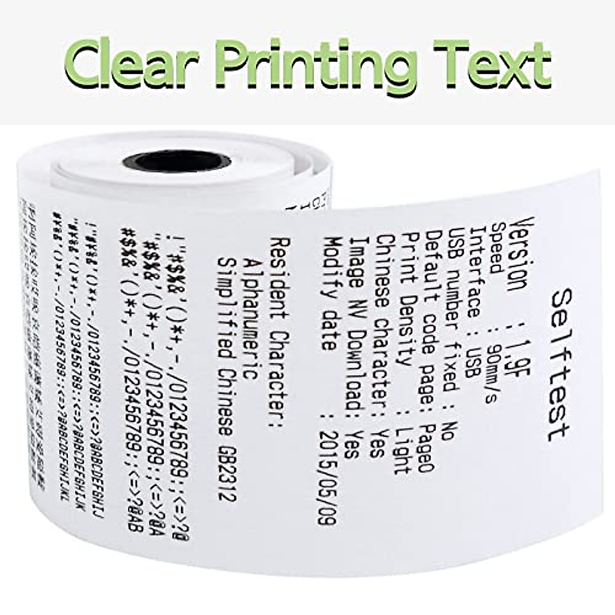 Muotich 3 1/8 x230 Thermal Paper Rolls POS Cash Register Thermal Receipt Printer Paper, Pack of 20