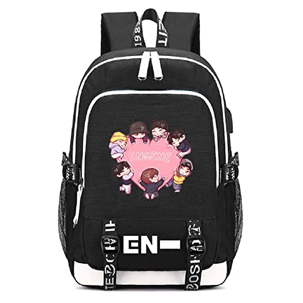 JUSTGOGO ENHYPEN Backpack Daypack Laptop Bag School Bag Mochila Bookbag Shoulder Bag Color2