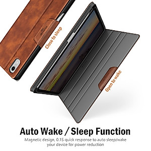 Antbox Case for iPad Mini 7 A17 Pro Case, iPad Mini 7th/6th Generation Case (2024/2021) with Pencil Holder Vegan Leather Smart Cover with Auto Sleep/Wake Stand Function