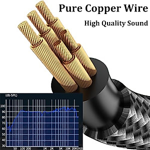 Warmstor 2-Pack Headphone Splitter for Computer 3.5mm Female to 2 Dual 3.5mm Male Headphone Mic Audio Adapter Y Splitter Cable Nylon Braided Cord Smartphone Headset to PC Adapter (Black,Silver)