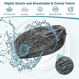 ASIILOVI Headband Headphones 2023 Version Bluetooth Headband for Women Knotted Headband with Ultra-Thin HD Speakers & Mic, Perfect for Yoga Running Workout Travel Sports Unique Gifts