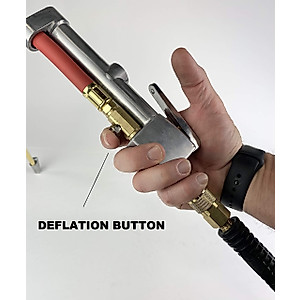 Primefit XC5000 Pro Tire Inflator and Deflator with Dual Chuck and Built in Magnified Gauge