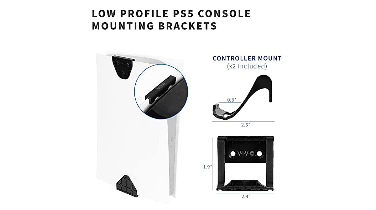 Secure Your PS5 with VIVO 2-in-1 Mount - Wall or Desk