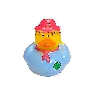 Cool Holiday Fall Autum Thanksgiving Rubber Ducks (2") Standard Size. (12 Pack) Cute Duck Bath Tub Pool Toys. (Scarecrow Rubber Ducks)