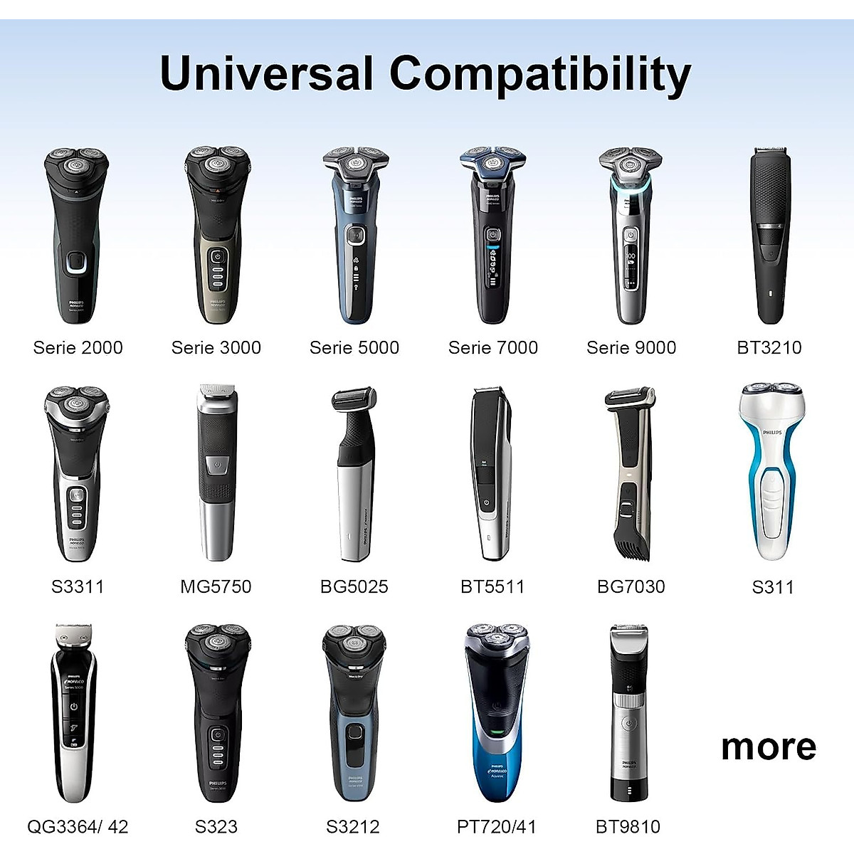 for Philips Norelco Power Charger HQ8505 Cable for Norelco Series 7000, 5000, 3000, 9000, 2000, MG7750, MG7790 Shaver, Beard Trimmer, 15V Electric Razor Charging Cable(Brush, LED Light)