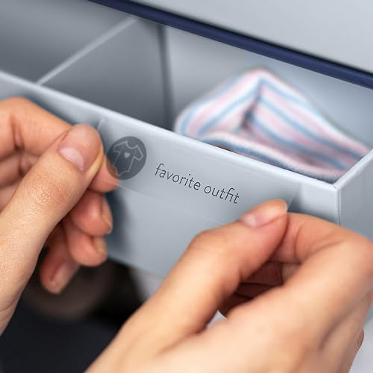 Savor | Baby Keepsake Organizer Box | The Original Fabric Acid-Free Modern Minimalist Gender-neutral Memory Box with Labels | For Pregnancy, Mother’s Day, Baby Shower, New Baby Girl Baby Boy Gifting