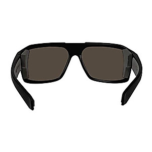 BOMBER MEGA Bomb M103GM Safety Sunglasses for Men with Matte Black frame, Green Mirror Safety Sunglass lens, Non-Slip foam lining, ANSI Z87+ Compliant, UV Protection - M103GM