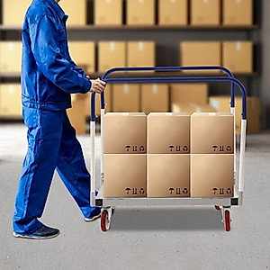 Steel Panel Truck, 1500 LBS Panel Dolly Cart with Swivel Casters, 35" Length x 20" Width, Heavy-Duty Drywall Sheet Cart, Handling Wall Panel, Sheetrock, Lumber for Garage, Home, Warehouse