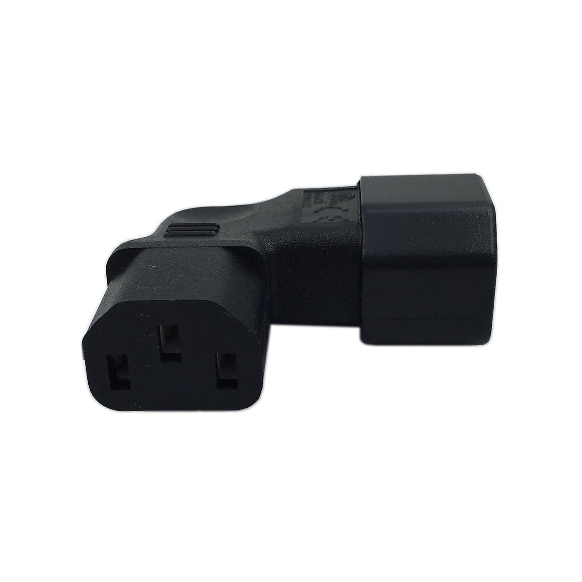 CERRXIAN Right Angle IEC 320 C14 3 Pin Male to C13 Female PDU PSU UPS Power Extension Adapter Receptacle for LCD LED TV Wall Mount
