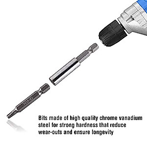 208 Piece Screwdriver Bit Set Security Bit Chrome Vanadium Steel Professional Ended Screw Tools Box by WULFPOWERPRO