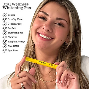 Twice Oral Wellness Extra Strength Tooth Whitening Pen - Gentle, Sensitive Teeth Whitening Pens Professional, on-The-go, or at Home use! Easy Teeth Stain Removal and Teeth Brightening. (1 Pack)