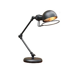 GUOCC Modern Adjustable Double Swing Arm Desk Lamp Lantern with Shade Long Arm Architect Task Lamp Classic Home Office Reading Work Bedroom Bedside Nightstand Lamp E27 Decor (Color : Gold)