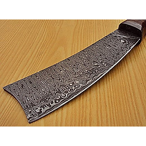 CP-35 Custom Handmade Damascus Steel 12.00 Inches Cleaver style Knife - Beautiful Handle