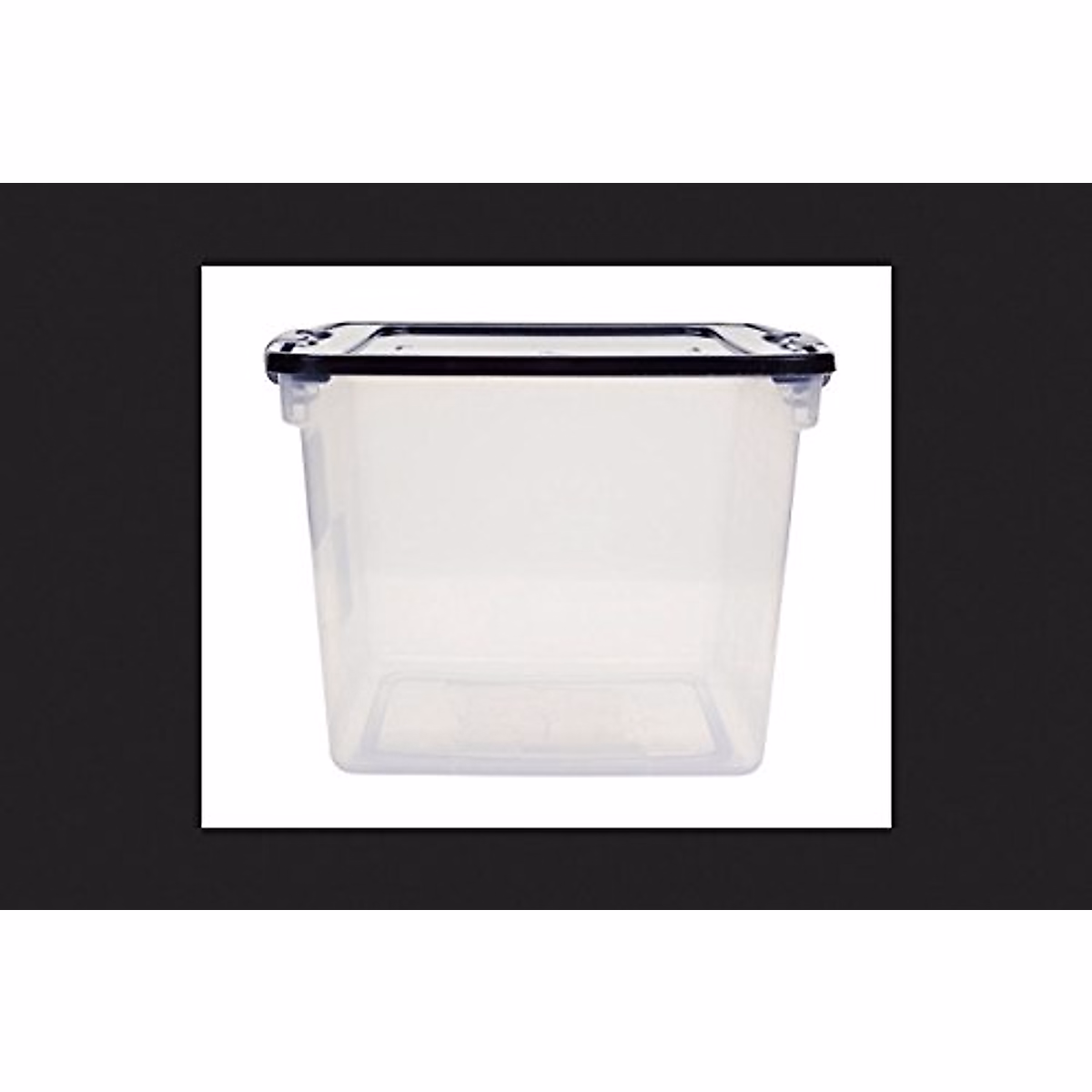 Homz Storage Tote 16-1/4" L X 13" W X 12-1/8" H, 31 Qt. Titanium Black