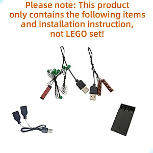 GEAMENT LED Light Kit (Green) Compatible with Lego Bonsai Tree - Lighting Set for Creator 10281 Building Model (Model Set Not Included)