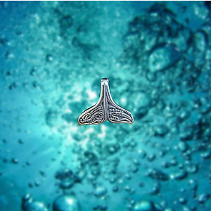 Jewelry Trends Aboriginal Dolphin Whale Tail Sterling Silver Pendant
