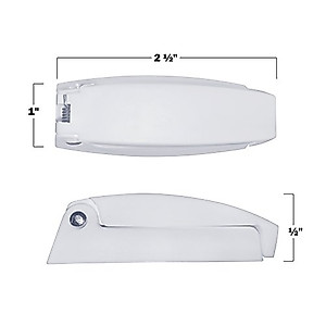 Camp'N - 12 Pack- Baggage Door Catch - Clip - Holder - for RV, Trailer, Camper, Motor Home Baggage Doors (White)