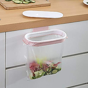 tbpersicwT Trash Bag Holder, Garbage Bag Holder Kitchen Cupboard Door Drawer Cabinet Hanging Trash Bin Rack Kitchen Storage - Orange