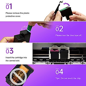 ColoWorld Remanufactured 56 Ink Cartridges Replacement for HP 56 XL 56XL Black Fit for HP OfficeJet 5610 6110 5510 4215 PhotoSmart 7660 7760 7960 DeskJet 5550 5650 450 PSC 1315 2210 Printer (2 Pack)