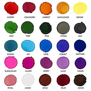 Pixiss Alcohol Ink Set - 25 Large Highly Saturated Colors - (15ml/.5oz), Pixiss 4oz Alcohol Blending Solution