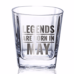 Onebttl Funny Birthday Gifts for Men&Him, Father's Day Gifts for Dad, Dad Gifts from Daughter/Son–Birthday Whiskey Glass for Boyfriend, Best Friends, Coworkers, Husband, Brother, Uncle, Boss - May