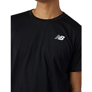 New Balance Men's Heather Tech Short Sleeve, Black , Large
