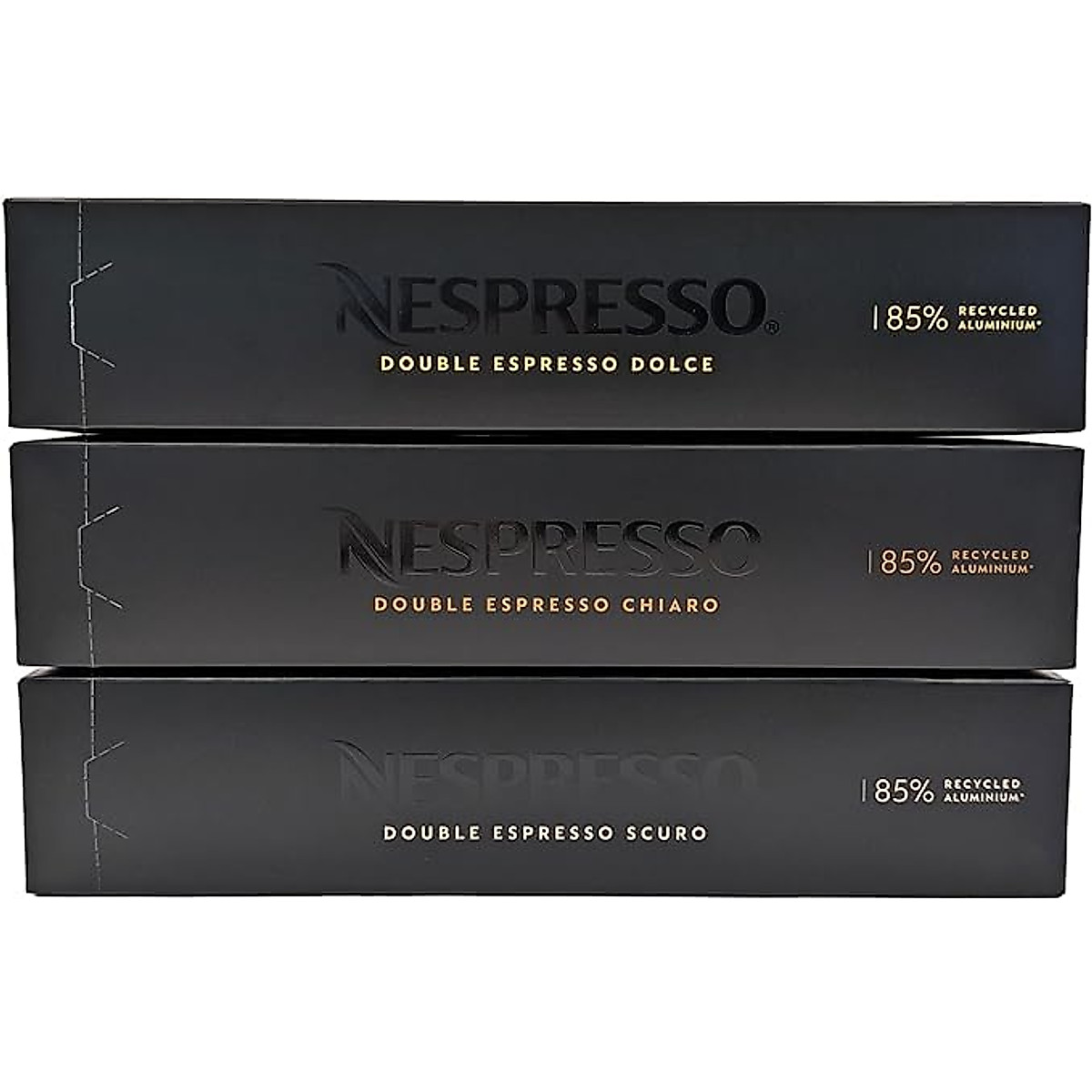 Vertuoline Nespresso (EU Version) - The Double Espresso Assortment - Dolce, Chiaro & Scuro | 30 Capsules Pods