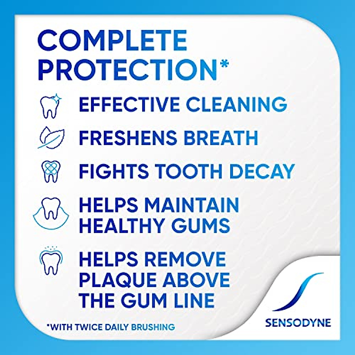 Sensodyne Complete Protection Sensitive Toothpaste for Sensitive Teeth - 3.4oz