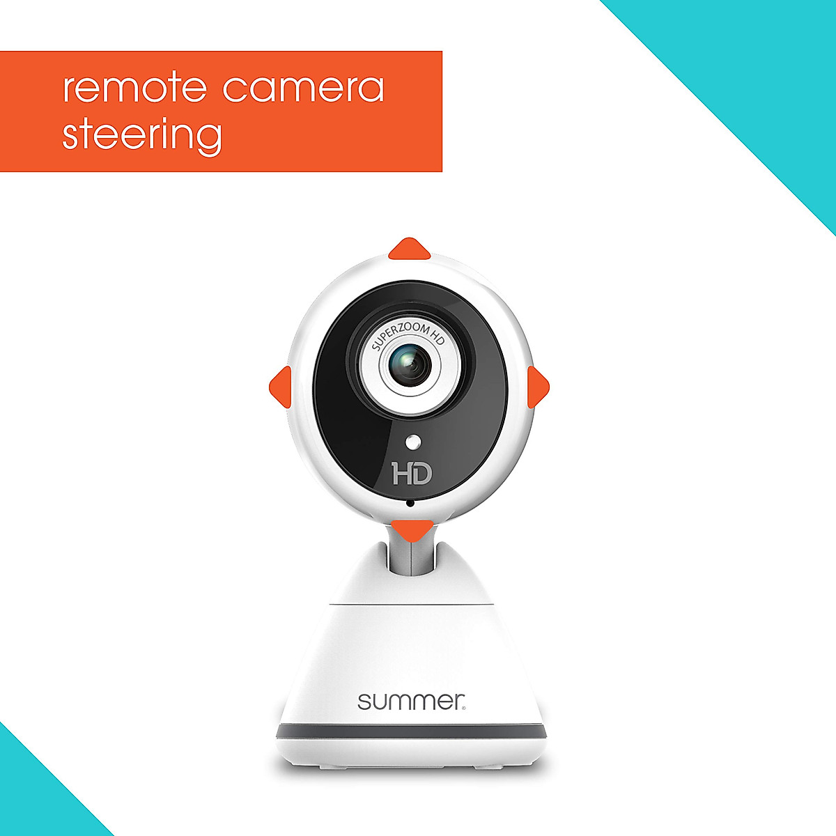 Summer Infant Baby Pixel Zoom HD Video Baby Monitor with 5" Display & Remote Steering Camera, Clearer Nighttime Views & SleepZone Boundary Alerts, High Definition