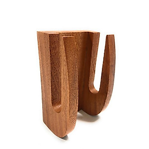Tikimaster Koa Wall Mount for Outrigger Canoe Paddle 2 inch Shaft - Vertical Mounting | #koa314