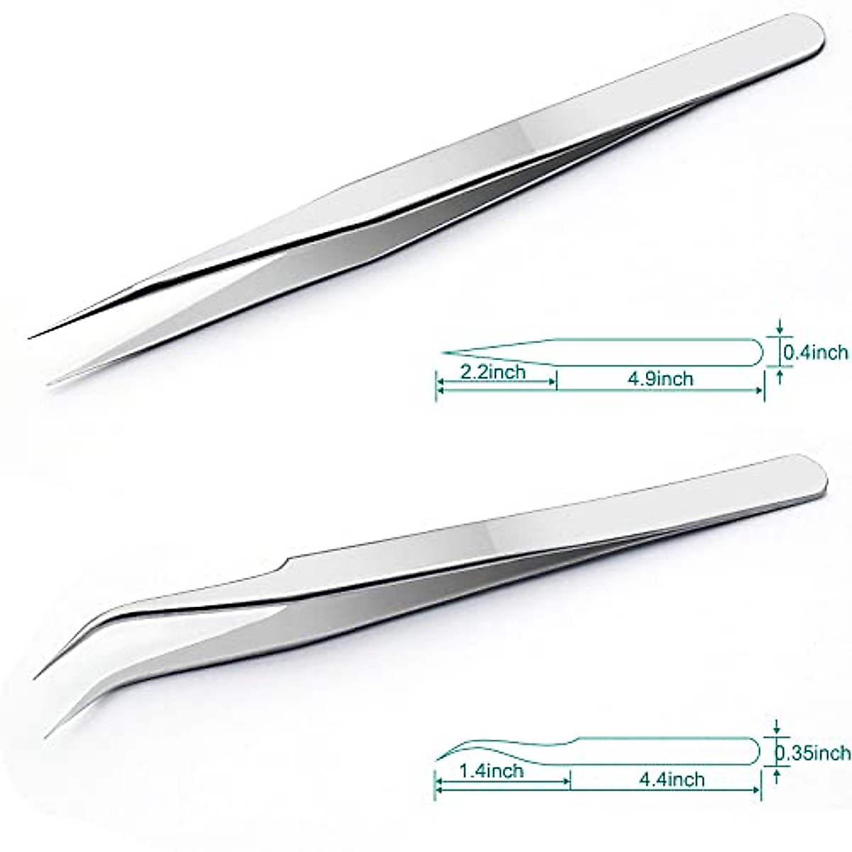 6PCS Precision Tweezers Set, Premium Anti-Static Stainless Steel ESD Tweezers Set Kit for Electronics, Sodlering, Jewelry, Craft, Laboratory Work, DIY