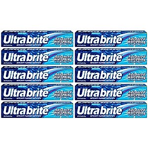 Ultra brite Advanced Whitening Toothpaste Clean Mint 6 oz (Pack of 10)